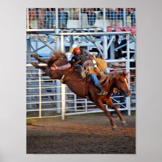 Rodeo Bucking Poster | Zazzle