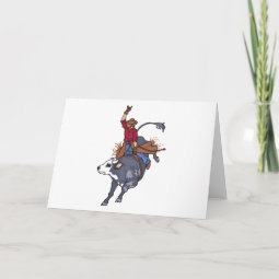 Rodeo Bull Rider Card | Zazzle