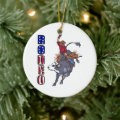 RODEO BULL RIDER CERAMIC ORNAMENT | Zazzle