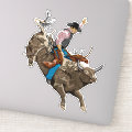 Rodeo bull rider sticker | Zazzle