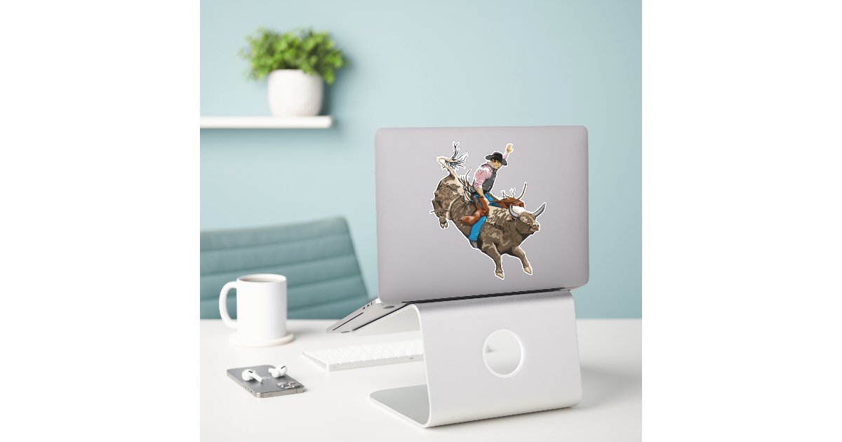 Rodeo bull rider sticker | Zazzle