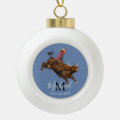 Rodeo bullrider ceramic ball christmas ornament | Zazzle