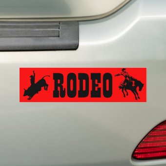 RODEO BUMPER STICKER | Zazzle