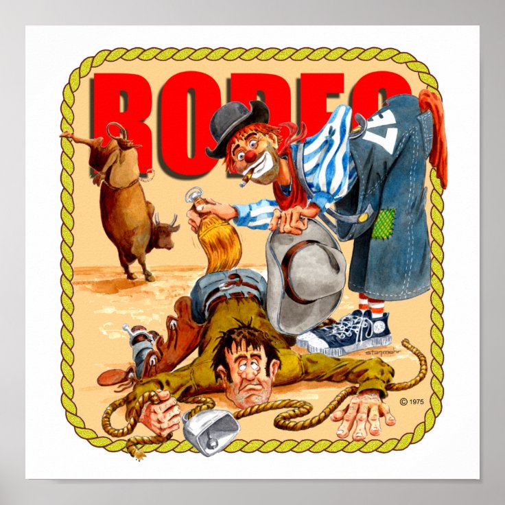 Rodeo Clown Print | Zazzle