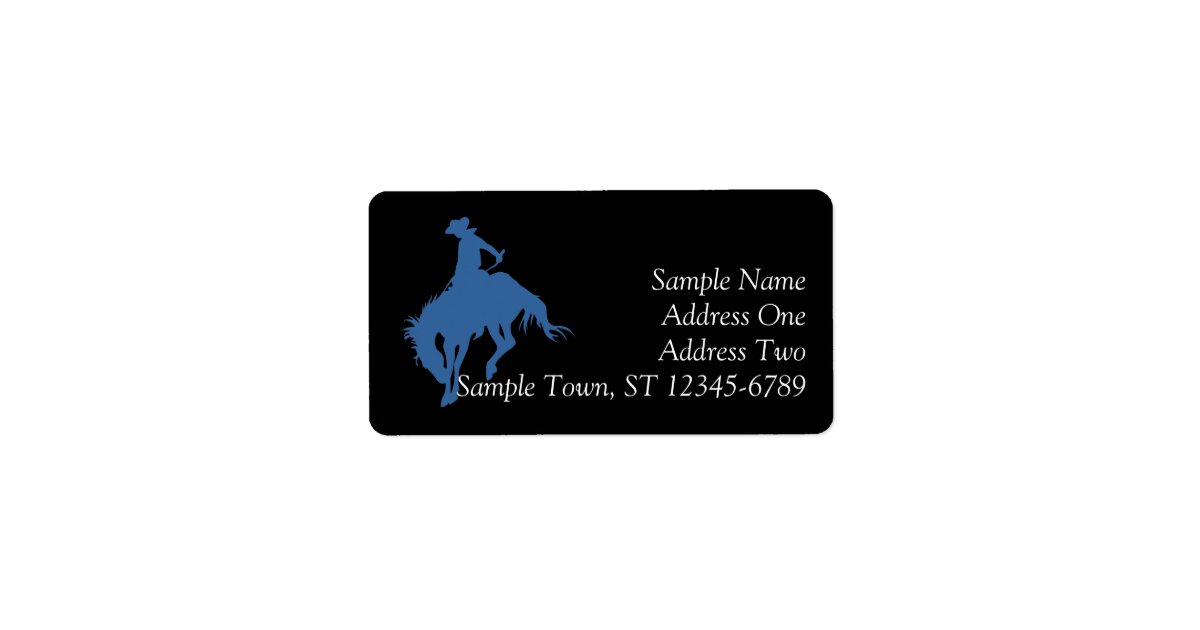 Rodeo Cowboy Address Label | Zazzle