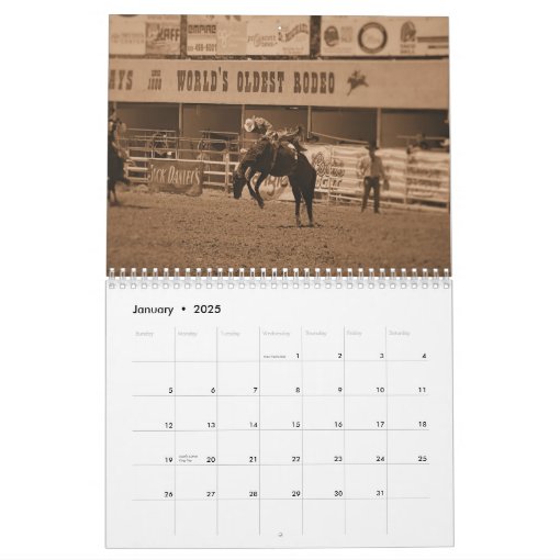 Rodeo Cowboy Calendar | Zazzle