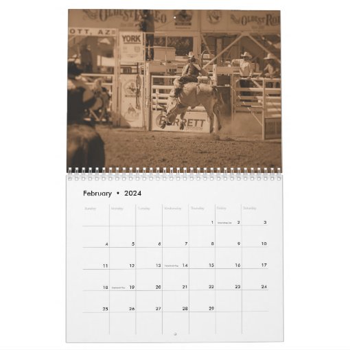 Rodeo Cowboy Calendar | Zazzle