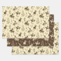 Rodeo Cowboy Western Horses Pattern Wrapping Paper Sheets | Zazzle