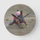 Rodeo Cowgirl Barrel-Racing Western Themed Clock | Zazzle