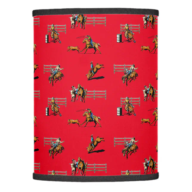 Rodeo Events Cowboys Cowgirls Horses Lamp Shade | Zazzle