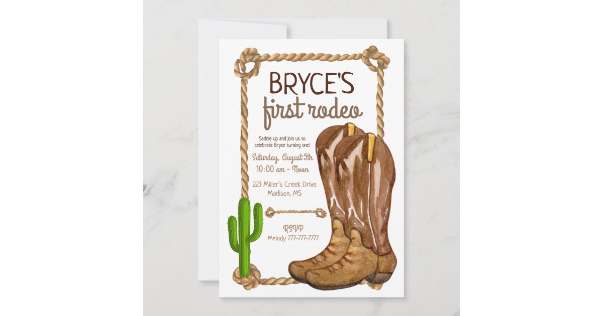 Rodeo First Birthday Invitation | Zazzle