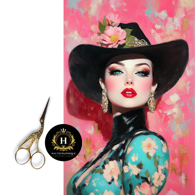 Rodeo Glam Luxe Cowgirl Decoupage Tissue Paper | Zazzle