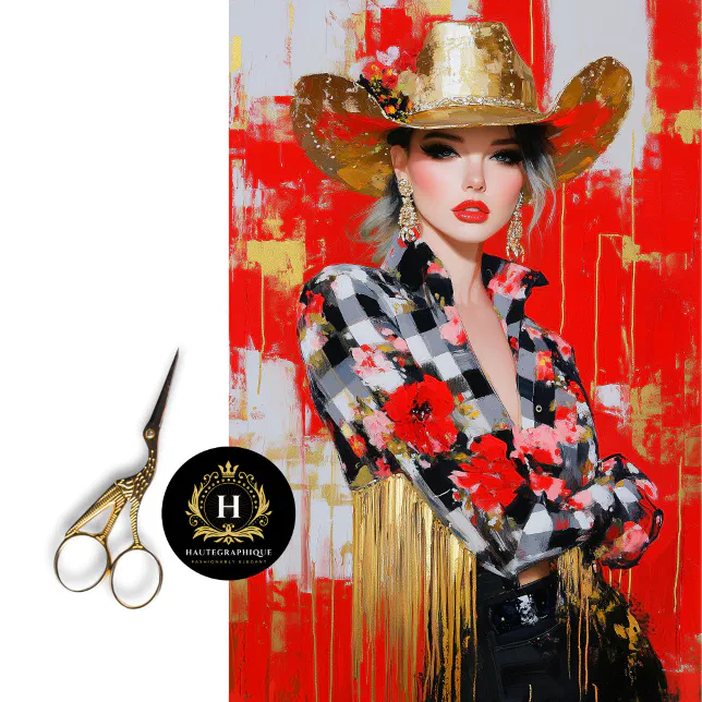 Rodeo Glam Luxe Western Cowgirl Decoupage Tissue Paper | Zazzle