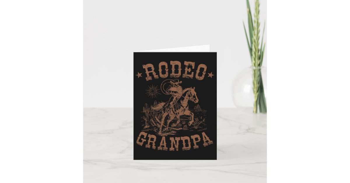Rodeo Grandpa Western Cowboy Family Matching Fathe Card | Zazzle