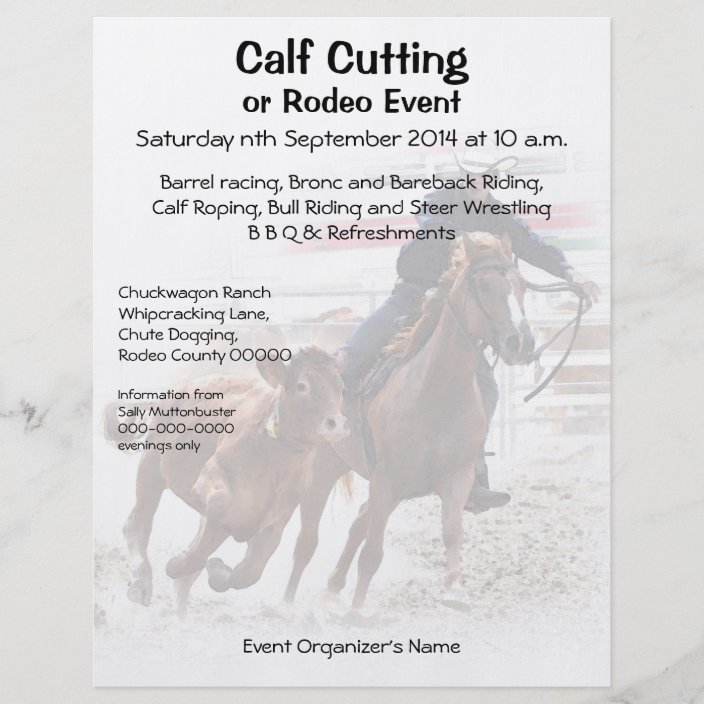 Rodeo or western riding event flyer | Zazzle.com