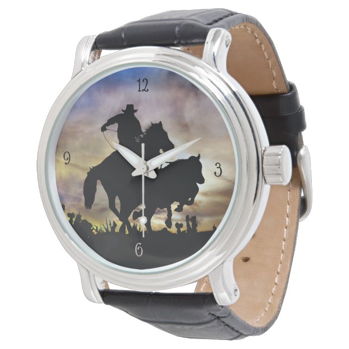 Rodeo Steer Roping Cowboy Watch | Zazzle.com