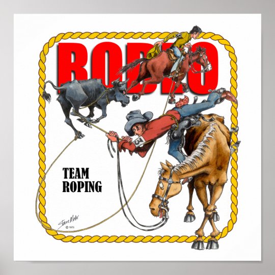 Rodeo Team Ropers Poster | Zazzle.com