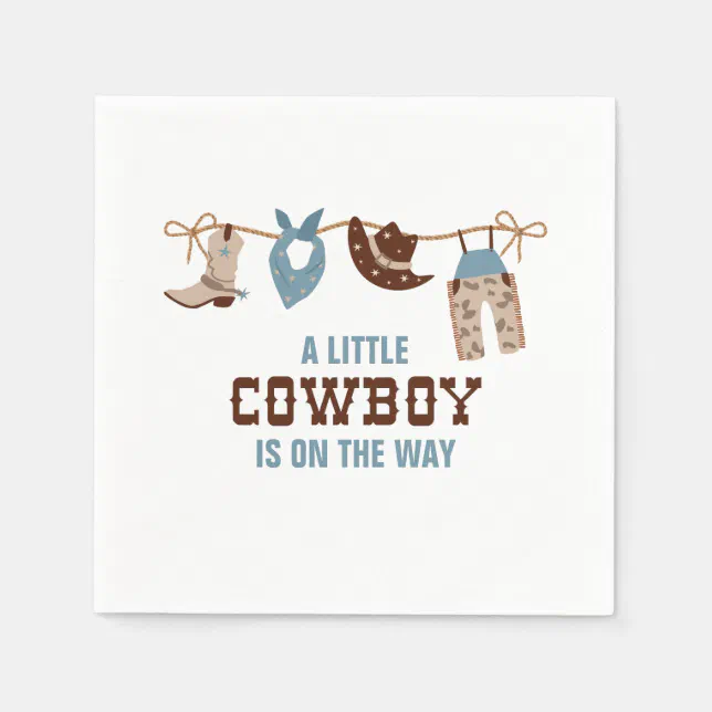 Rodeo Western Cowboy Baby Shower Napkins | Zazzle
