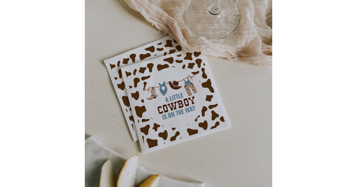 Rodeo Western Cowboy Baby Shower Napkins | Zazzle