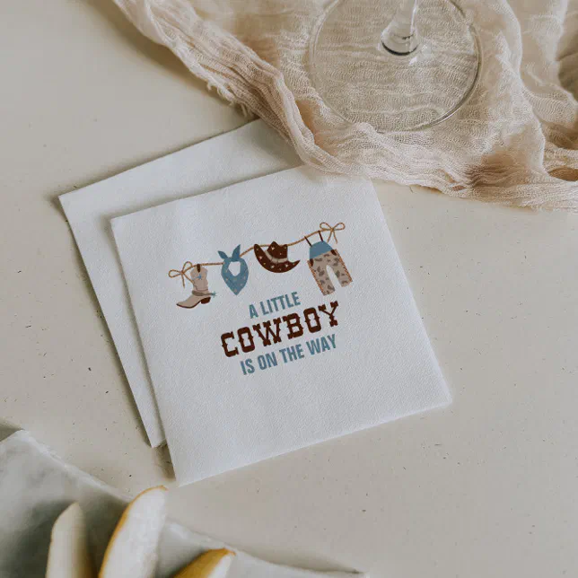 Rodeo Western Cowboy Baby Shower Napkins | Zazzle