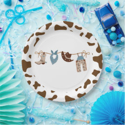 Rodeo Western Cowboy Baby Shower Paper Plates | Zazzle