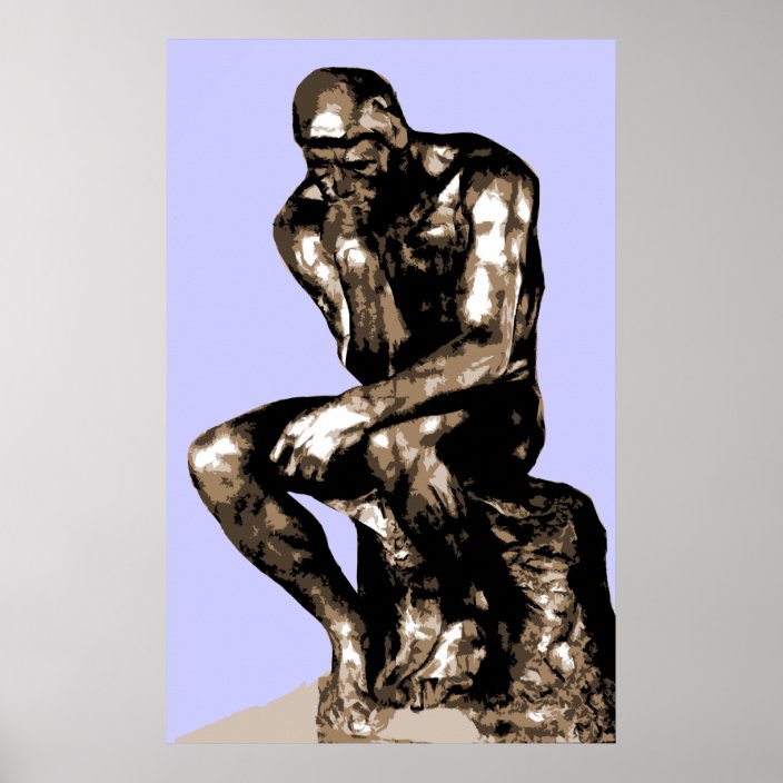 Rodin "The Thinker" - Canvas Poster | Zazzle.com