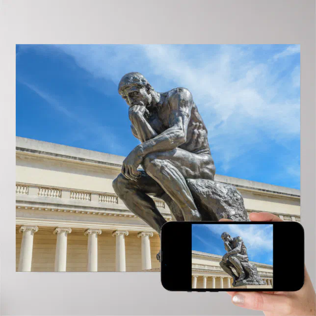Rodin Thinker Statue Poster | Zazzle