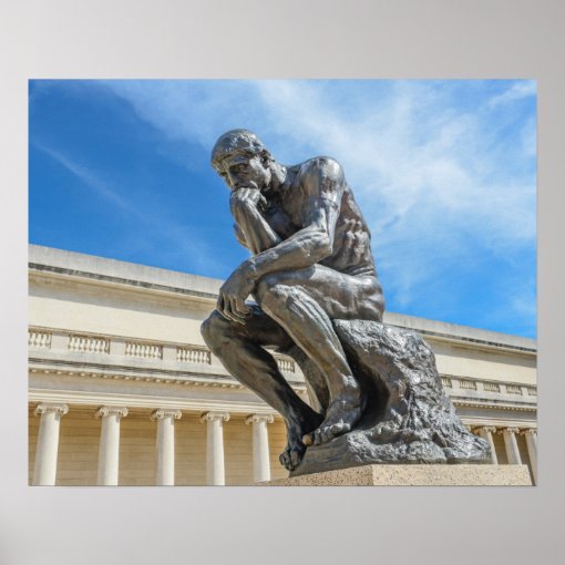 Rodin Thinker Statue Poster | Zazzle