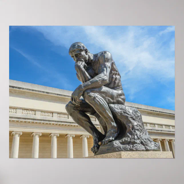 Rodin Thinker Statue Poster | Zazzle