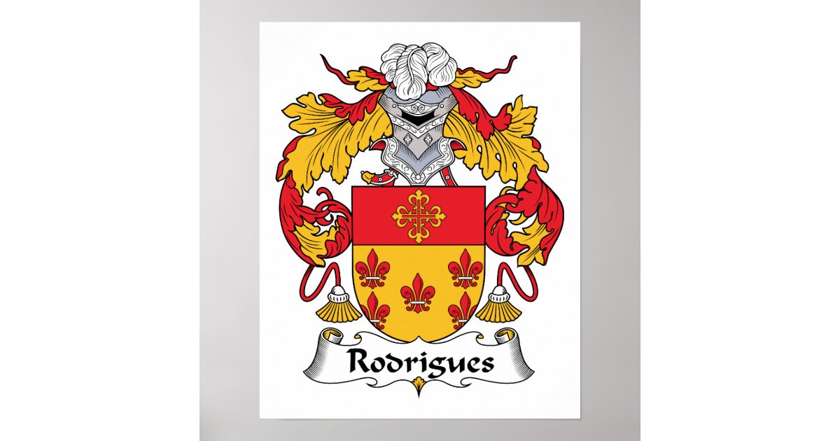 Rodrigues Family Crest Poster | Zazzle