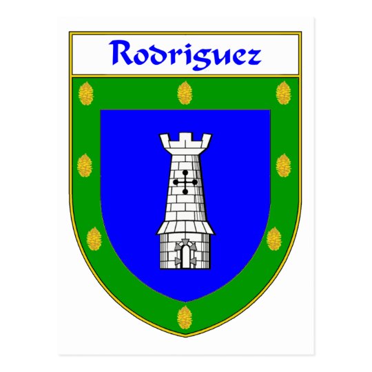 Rodriguez Coat of Arms/Family Crest Postcard | Zazzle.com