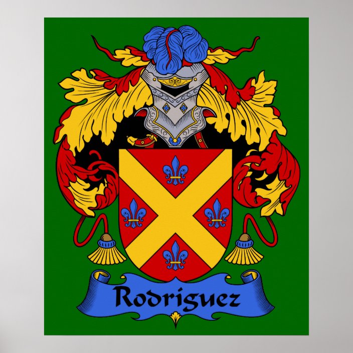 Rodriguez Coat of Arms Heraldic Print | Zazzle.com