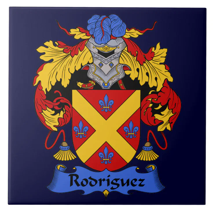 Rodriguez Family Coat of Arms Tile | Zazzle