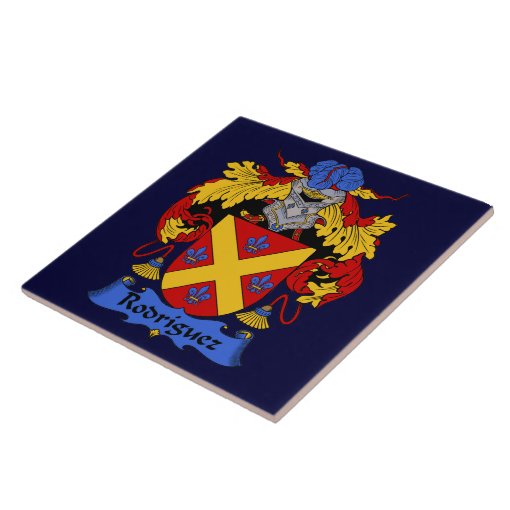 Rodriguez Family Coat of Arms Tile | Zazzle