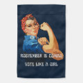 Roevember is Coming Rosie the Riveter Garden Flag | Zazzle