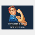 Roevember is Coming Rosie the Riveter Yard Sign | Zazzle