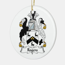 Rogers Family Crest Ceramic Ornament | Zazzle