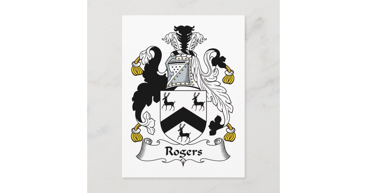 Rogers Family Crest Postcard | Zazzle