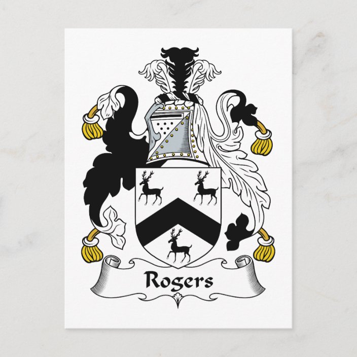 Rogers Family Crest Postcard | Zazzle.com