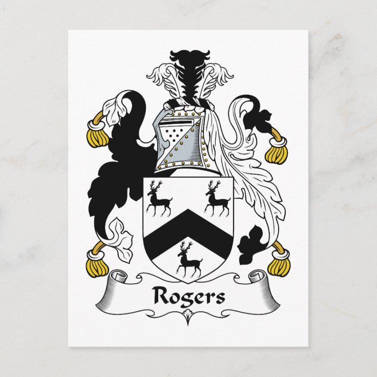 Rogers Family Crest Postcard | Zazzle