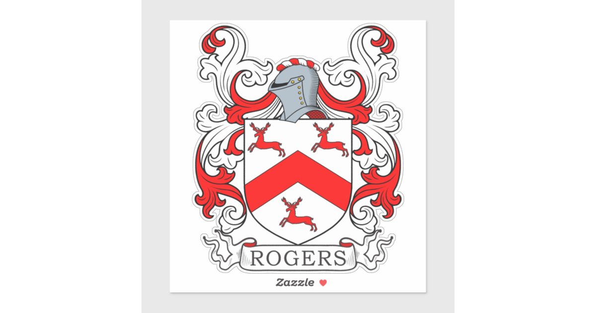 Rogers Family Crest Sticker | Zazzle
