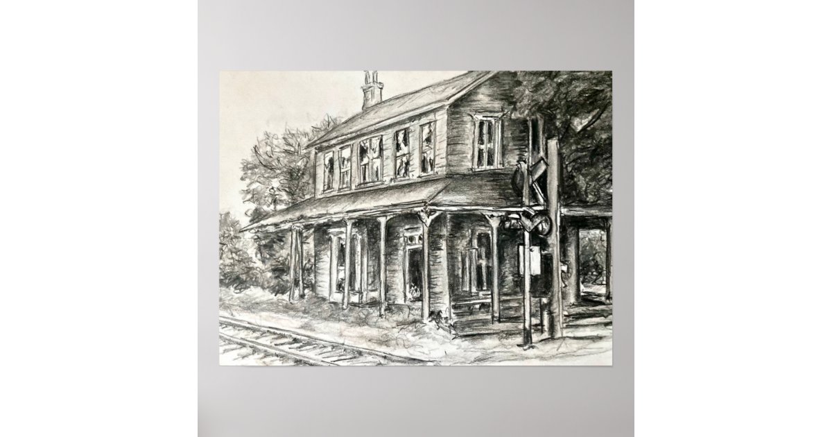 "Roger's Ohio Depot Station " - Pencil Poster | Zazzle