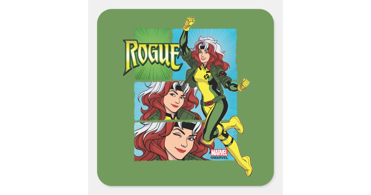 Rogue Character Panel Graphic Square Sticker | Zazzle