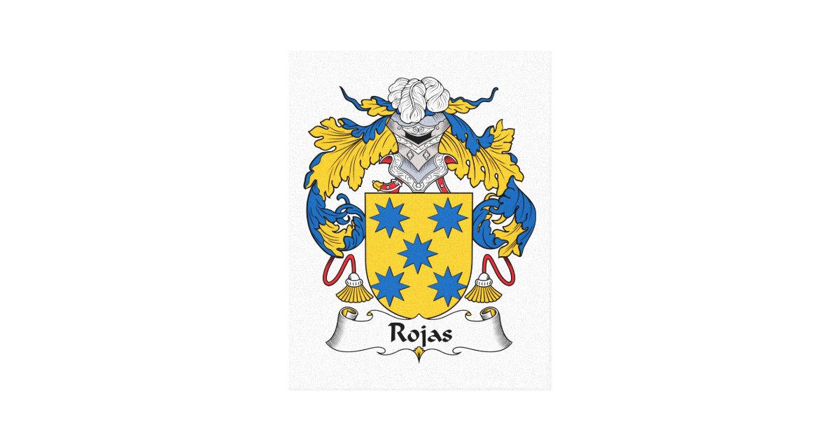 Rojas Family Crest Canvas Print | Zazzle