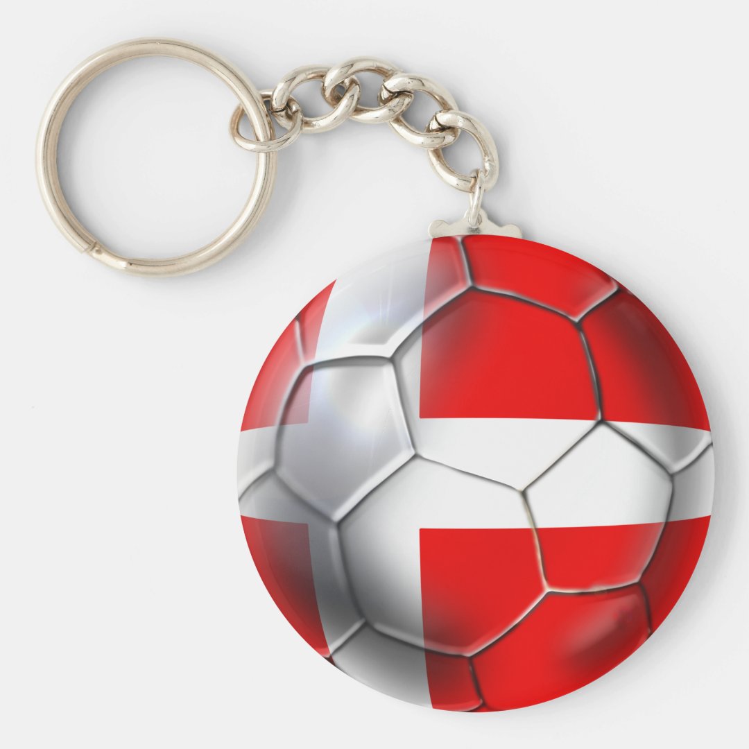 Roligans danish Vikings Denmark soccer gifts Keychain | Zazzle