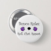 Roll. Chat. Repeat. Pinback Button | Zazzle