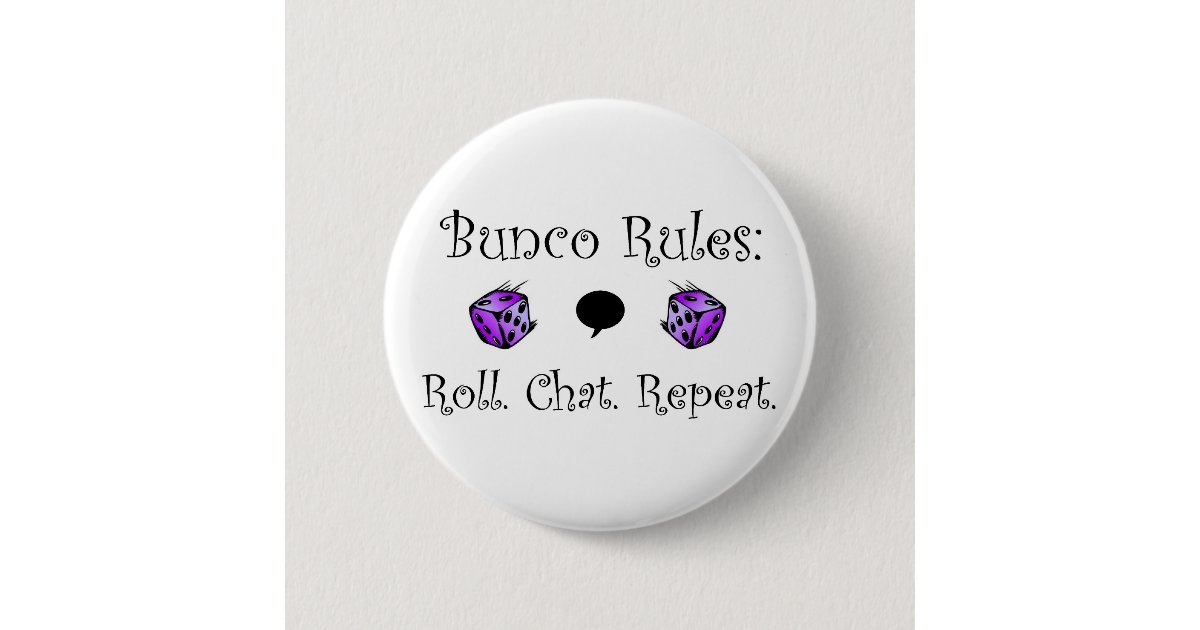 Roll. Chat. Repeat. Pinback Button | Zazzle