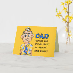 Roll Model Dad Father's Day Card | Zazzle