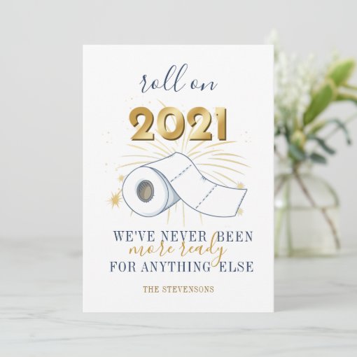 Roll On 2021 New Year Personalized Holiday Card | Zazzle