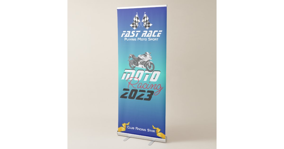 Roll Up Banners Moto Racing | Zazzle